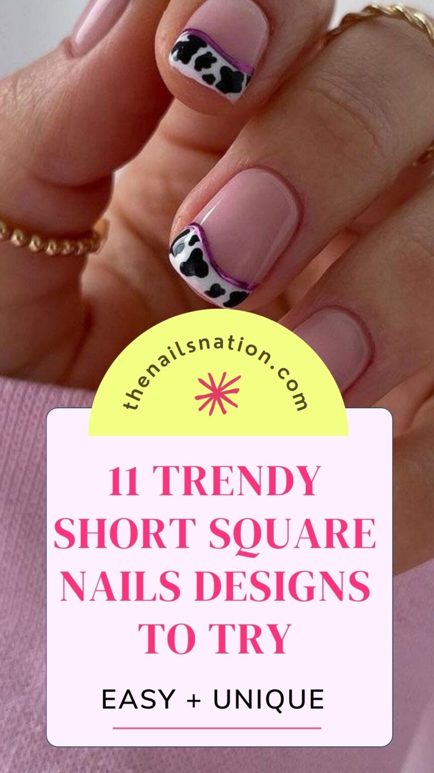11 Trendy Short Square Nails Designs To Try - The Nails Nation