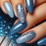 11 Stunning Silver and Royal Blue Nail Design Ideas - The Nails Nation